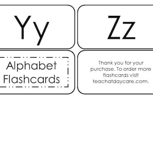 26 Printable Alphabet Flashcards. Upper and Lowercase. Preschool ...