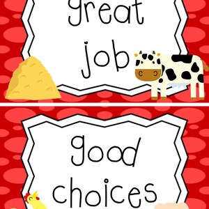 8 Printable Farm Theme Preschool Behavior Clip Chart Cards. Daycare ...