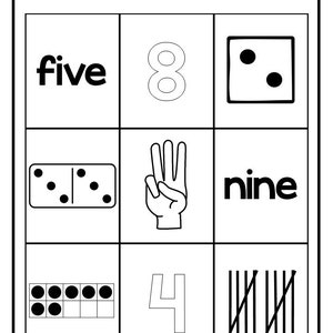 9 Printable Build It Numbers Work Mats. Preschool-kindergarten Numbers ...