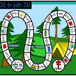 10 Printable Camping Themed Kindergarten Math Center Games and ...