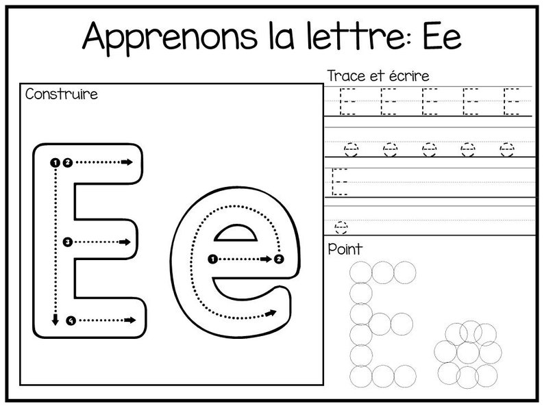 Let's Learn the Letters in French-build, Trace and Write, and Dot ...
