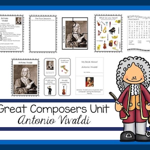 Antonio Vivaldi Great Composer Unit. Music Appreciation. - Etsy Canada