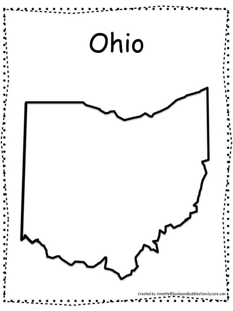 50 State Shape Coloring Geography Worksheets. Preschool Social | Etsy