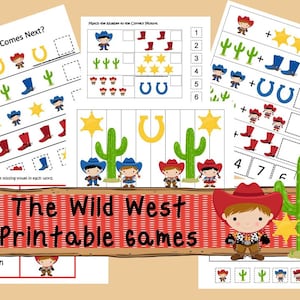 30 Wild West Games Download. Games and Activities in PDF Files. - Etsy
