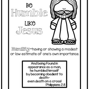 36 Biblical Character Traits Posters. 18 Color, 18 Black and White ...
