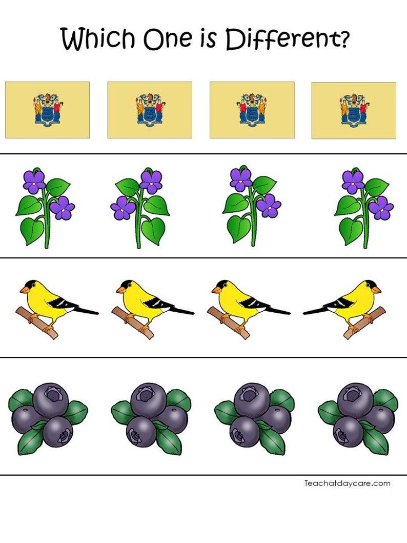 30 New Jersey State Symbols Themed Learning Games Download. - Etsy