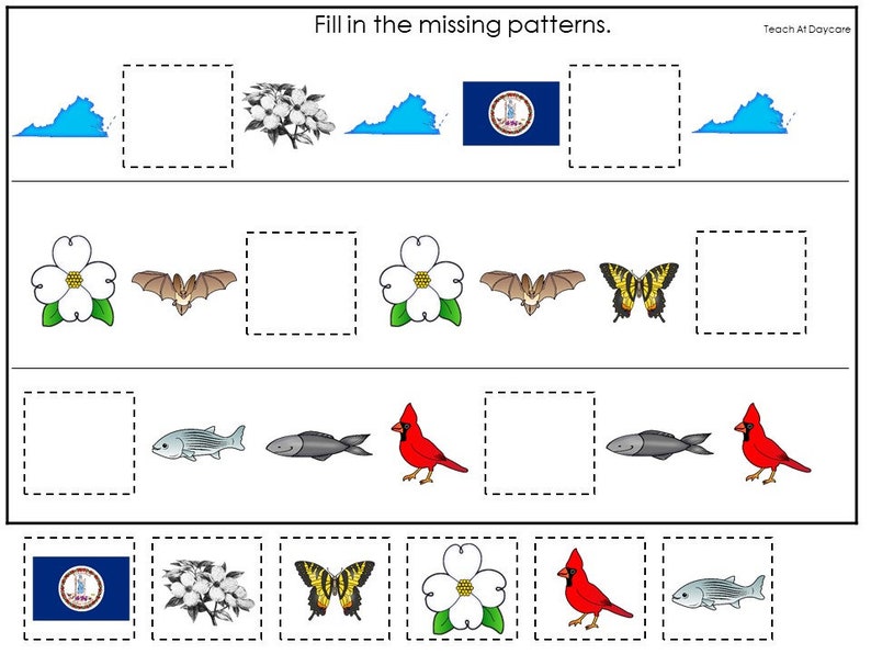 30 Virginia State Symbols Themed Learning Games Download. ZIP - Etsy