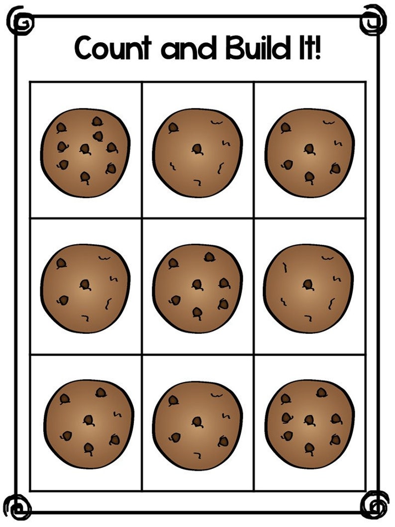20 Printable Count and Build Worksheets/work Mats. 10 Colored | Etsy
