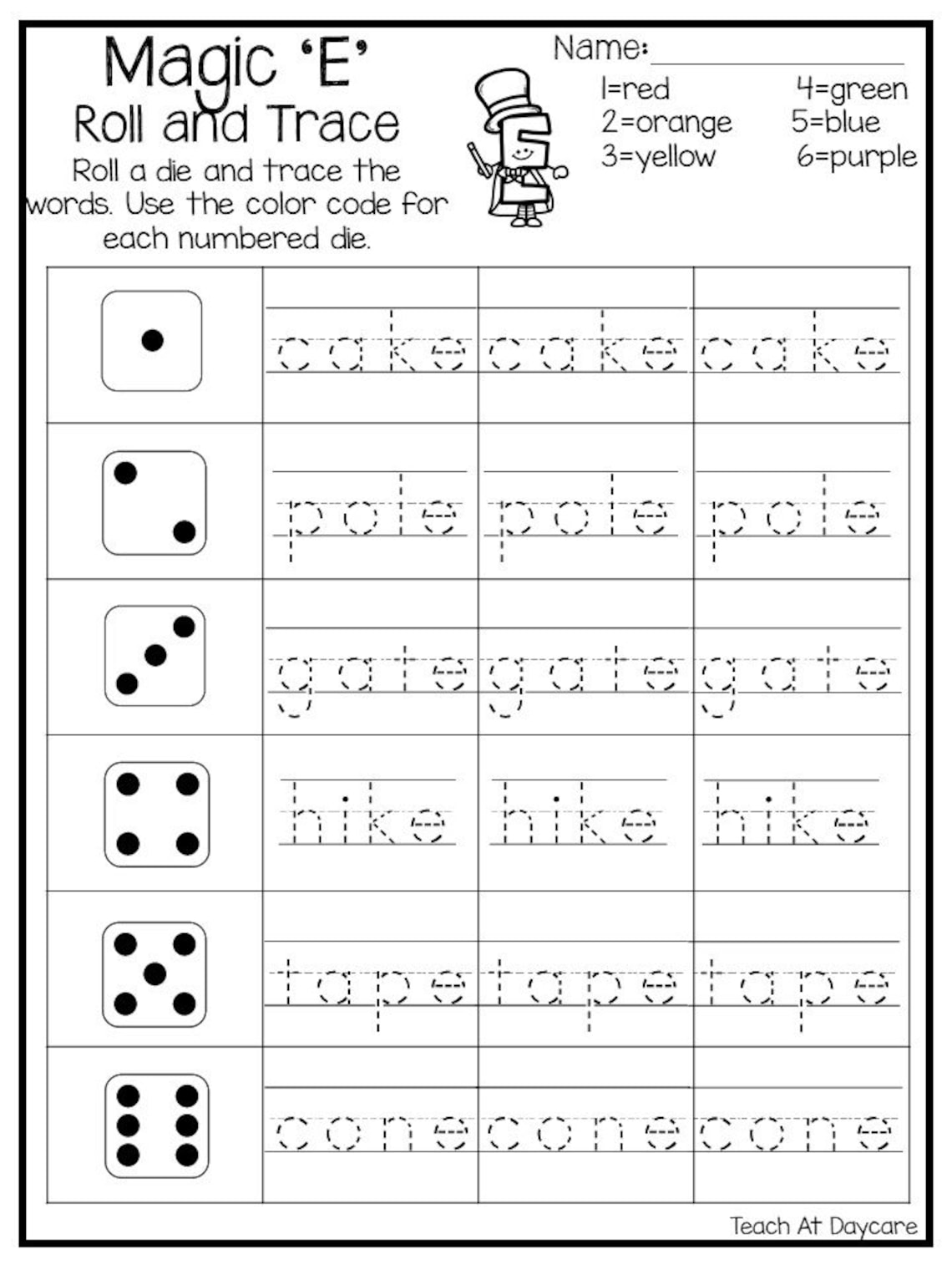 10 Printable Silent 'E' Worksheets. 1st-2nd Grade ELA | Etsy