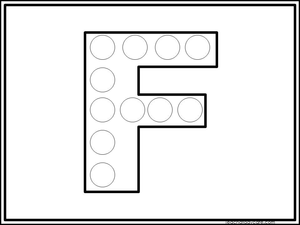 26 Printable Alphabet Uppercase Do-a-dots Worksheets. Preschool-kdg ...