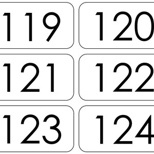 100 Printable Numbers 101-200 Flashcards. Preschool Thru Third Grade ...