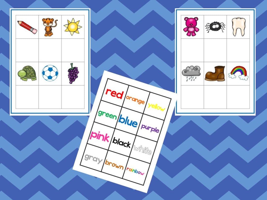 Colors Printable Work Mats With 12 Matching Cards. - Etsy