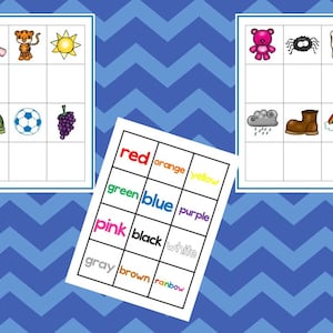 Colors Printable Work Mats With 12 Matching Cards. - Etsy