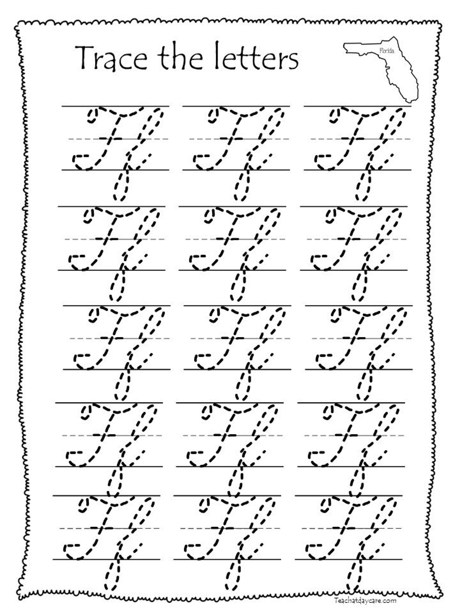 26 Printable Cursive Trace the Alphabet Worksheets. 1st-4th | Etsy