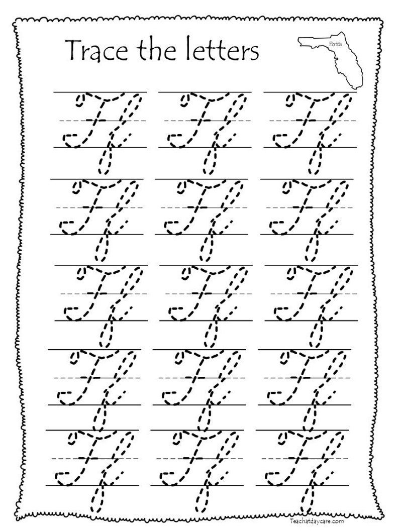 26 Printable Cursive Trace the Alphabet Worksheets. 1st-4th - Etsy