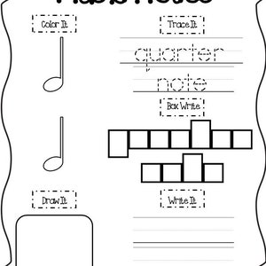 20 Music Notes, Rests, and Symbols Worksheets. Preschool-5th Grade ...