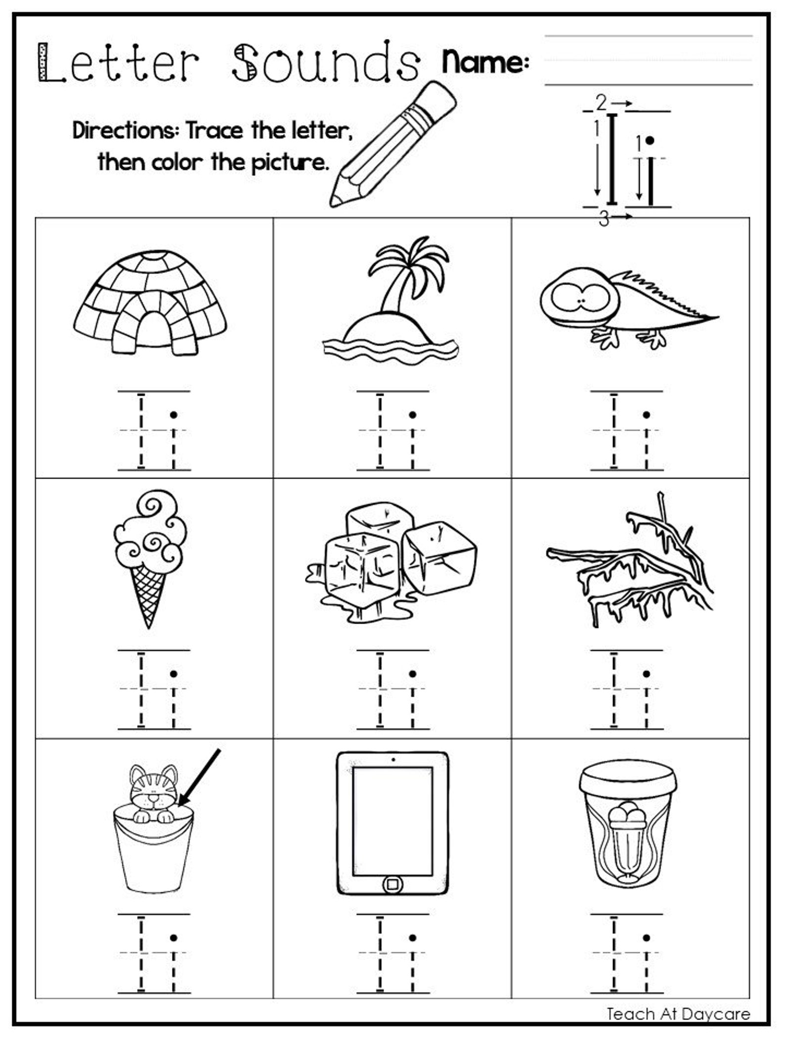 24 Printable Alphabet Letter Sounds Worksheets. Preschool-KDG | Etsy