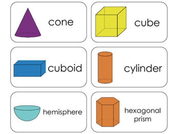 3d Shapes Flashcards Printable