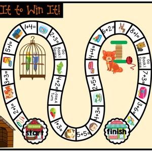 10 Printable Pets Themed Kindergarten Math Center Games and Activities ...