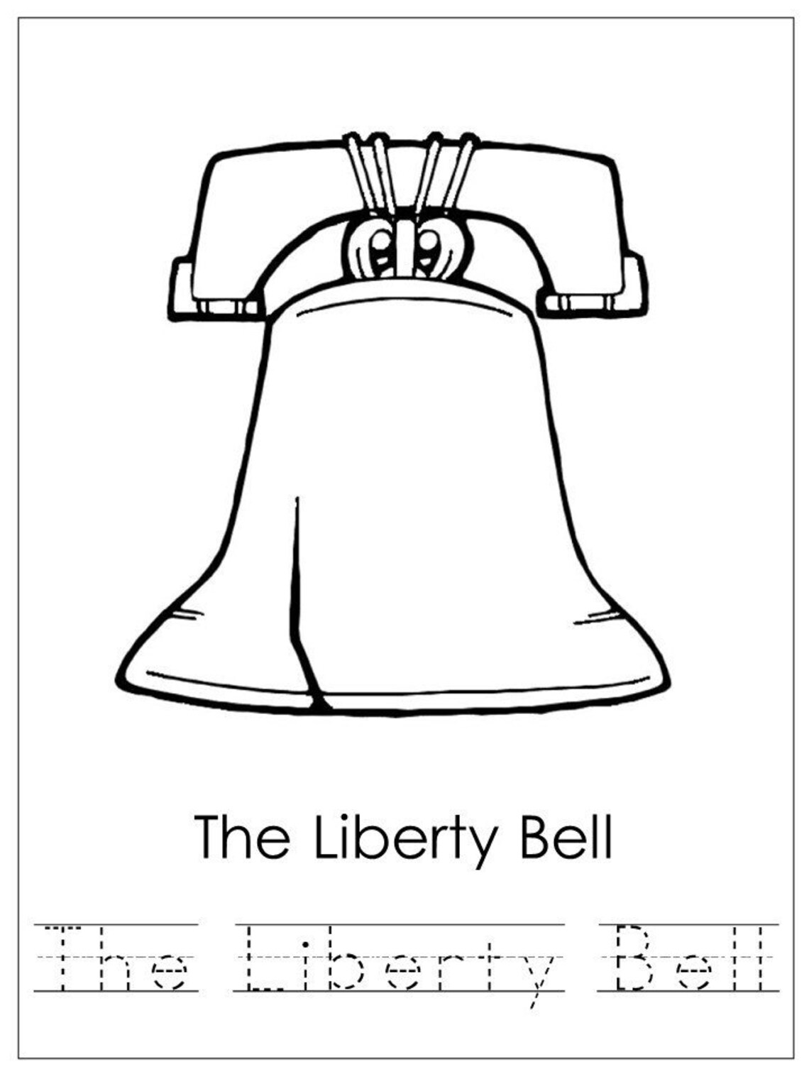 8 My America Symbols Color and Tracing Sheets. Preschool and - Etsy