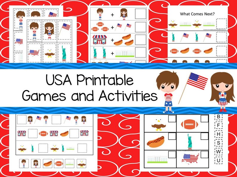 30 USA Games Download. Games and Activities in PDF Files. - Etsy