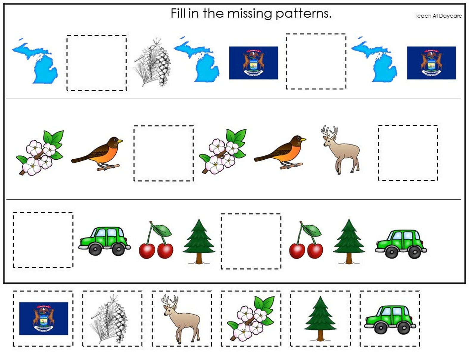 30 Michigan State Symbols Themed Learning Games Download. ZIP - Etsy