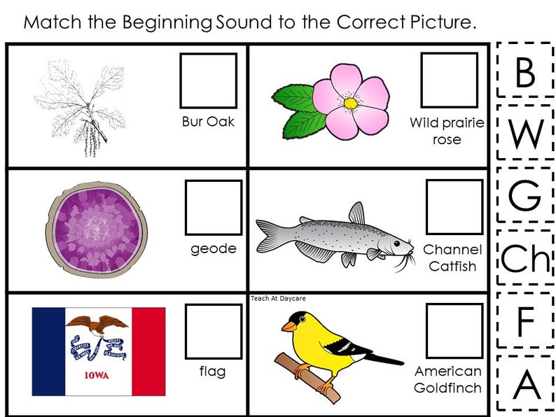 30 Iowa State Symbols Themed Learning Games Download. ZIP | Etsy