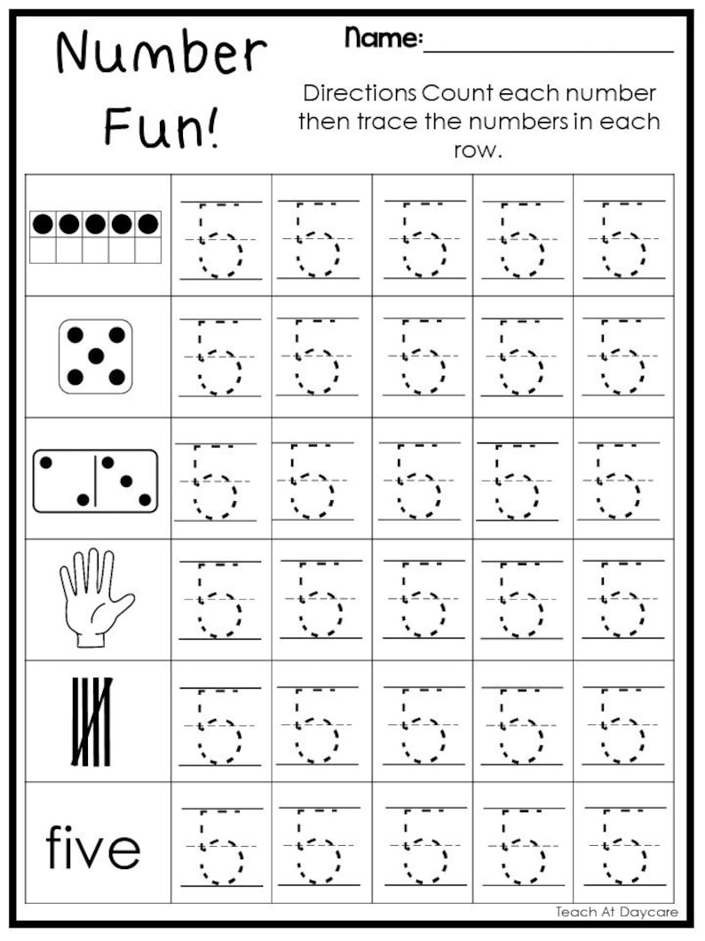 10 Printable Number Fun-subitizing 1-20 Worksheets. Preschool ...