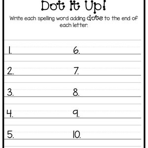 Fry First Hundred Words 21-30 Single Week Spelling Unit. Trace, Box ...