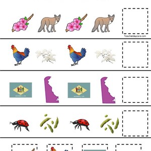 30 Delaware State Symbols Themed Learning Games Download. ZIP File ...