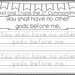 10 Commandments Tracing and Handwriting Worksheets. - Etsy