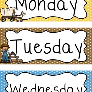 Westward Expansion Themed Printable Classroom Accessories and Decor ...