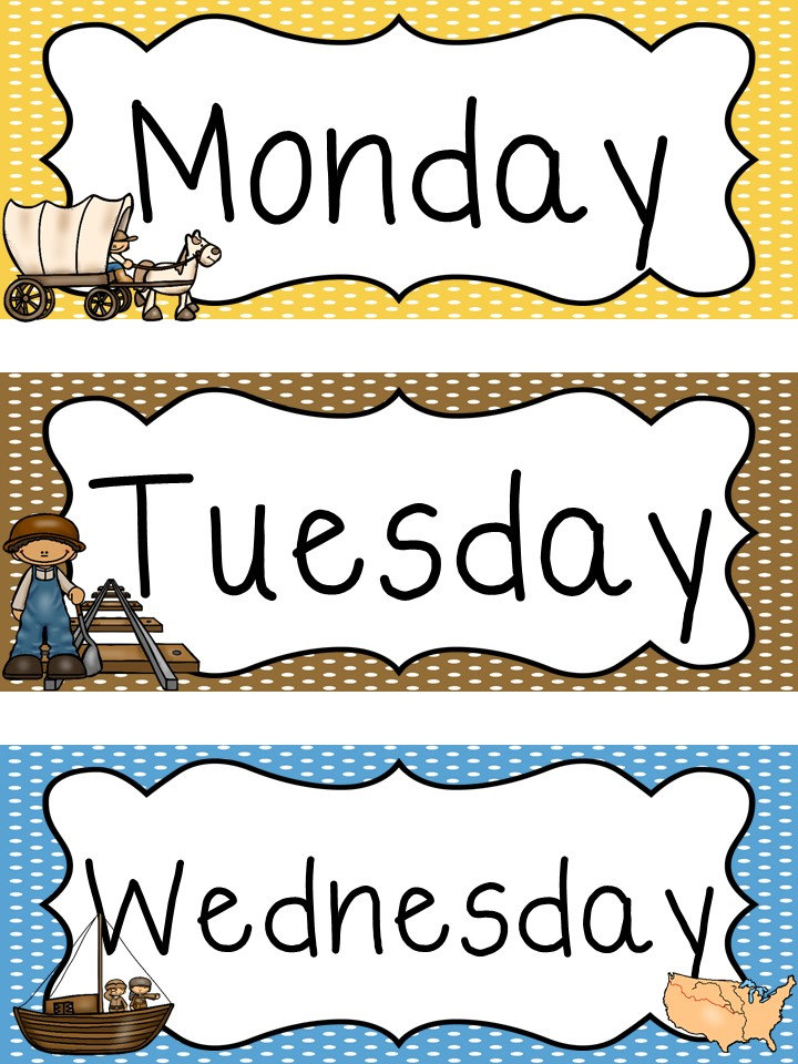 Westward Expansion themed Printable Classroom Accessories and | Etsy