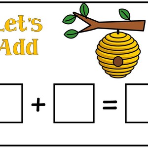 10 Printable Honey Bees Themed Kindergarten Math Center Games and ...