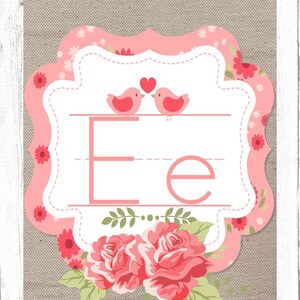 26 Printable Shabby Chic Alphabet Posters. 8x10 Classroom Accessories ...
