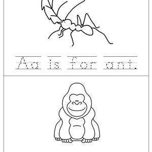 26 Alphabet Mini Books Printable Worksheets in a ZIP File. Preschool ...