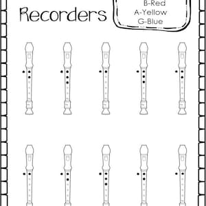 11 B, A, G, Recorder Worksheets. Music Appreciation and Composition. - Etsy
