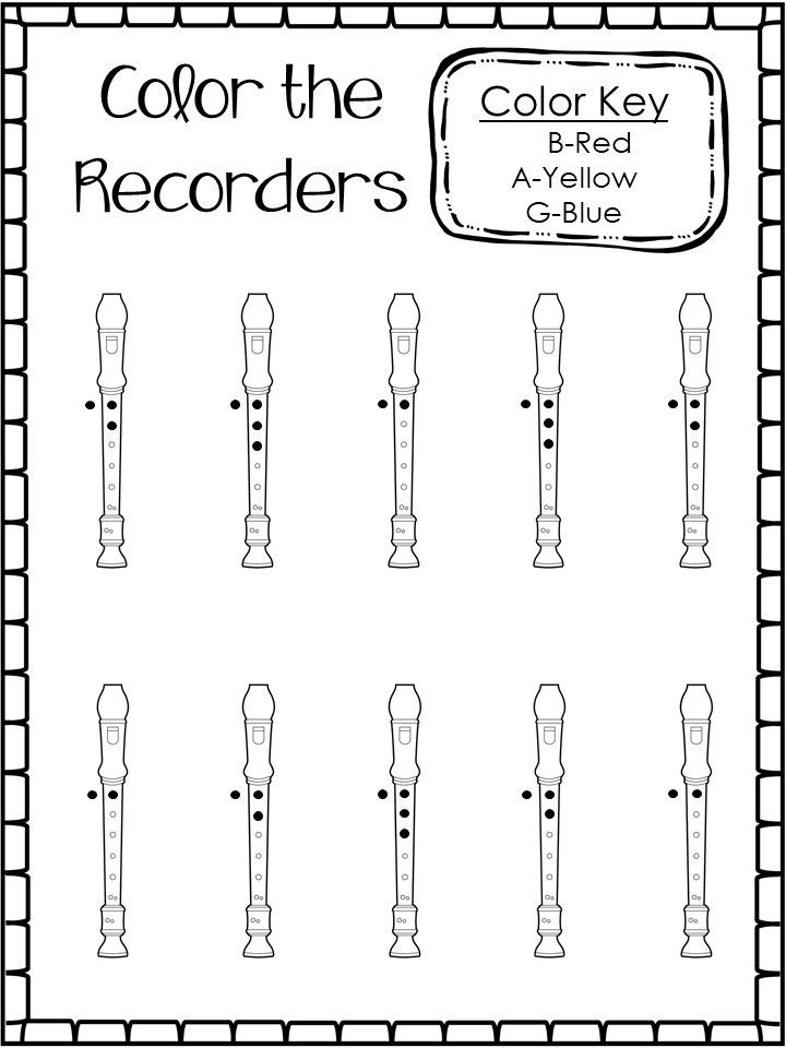 11 B, A, G, Recorder Worksheets. Music Appreciation and Composition. - Etsy