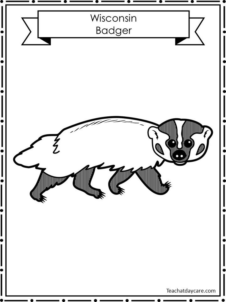 50 Printable State Animals Color Worksheets. Preschool and | Etsy