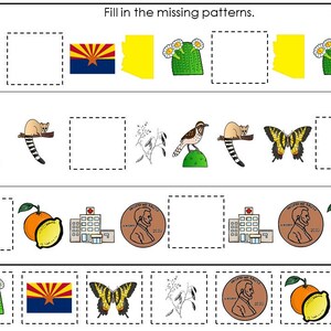 30 Arizona State Symbols Themed Learning Games Download. ZIP File ...
