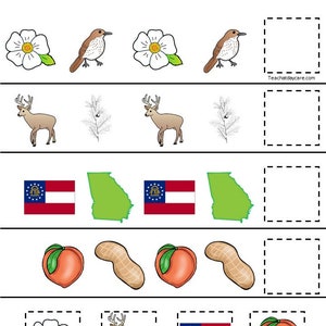 30 Georgia State Symbols Themed Learning Games Download. ZIP File ...