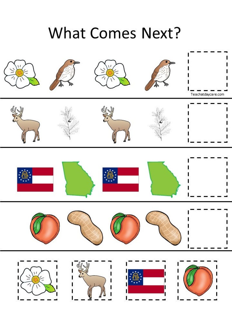 30 Georgia State Symbols Themed Learning Games Download. ZIP | Etsy