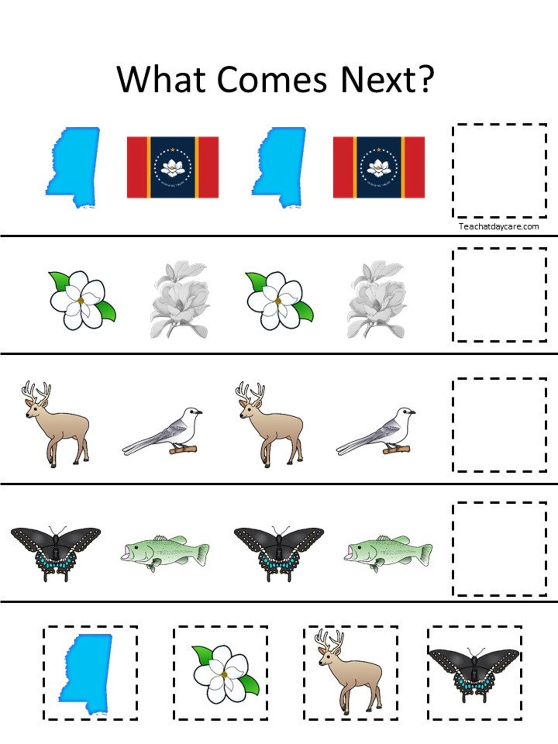 30 Mississippi State Symbols themed Learning Games Download. | Etsy