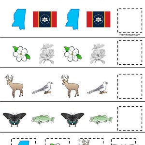 30 Mississippi State Symbols Themed Learning Games Download. ZIP File ...