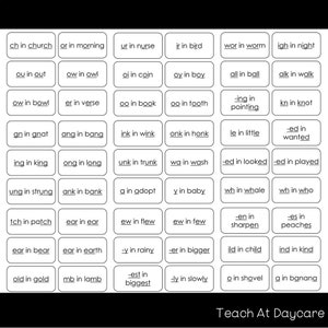 100 Printable Special Sounds Flashcards. ELA, Speech, Reading, Phonics ...