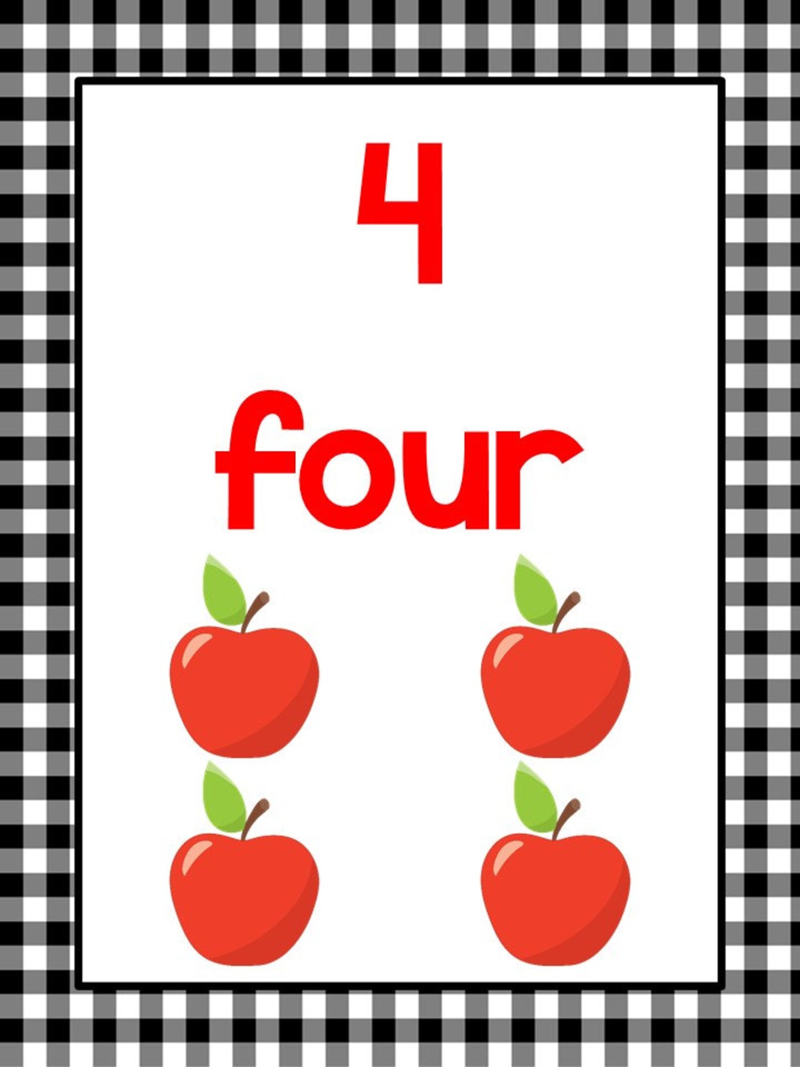 20 Printable Apple Themed Numbers Posters. Numbers 1-20. Classroom Wall ...