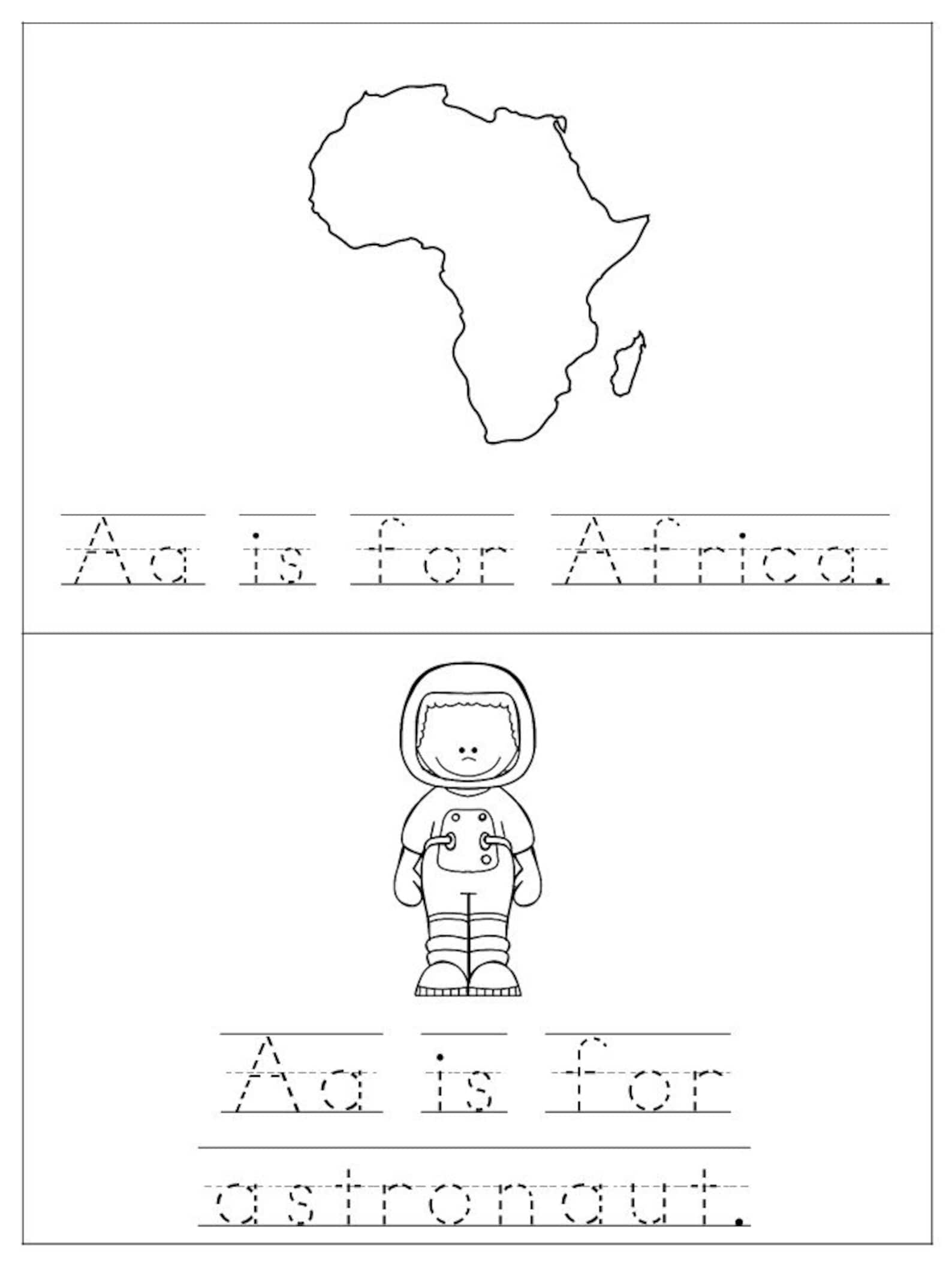 26 Alphabet Mini Books Printable Worksheets in a ZIP File. Preschool ...