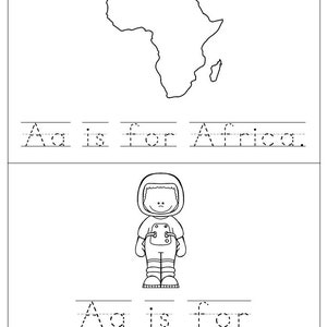 26 Alphabet Mini Books Printable Worksheets in a ZIP File. Preschool ...