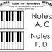 15 Label the Piano Keys Worksheets. Beginning Piano Music. - Etsy