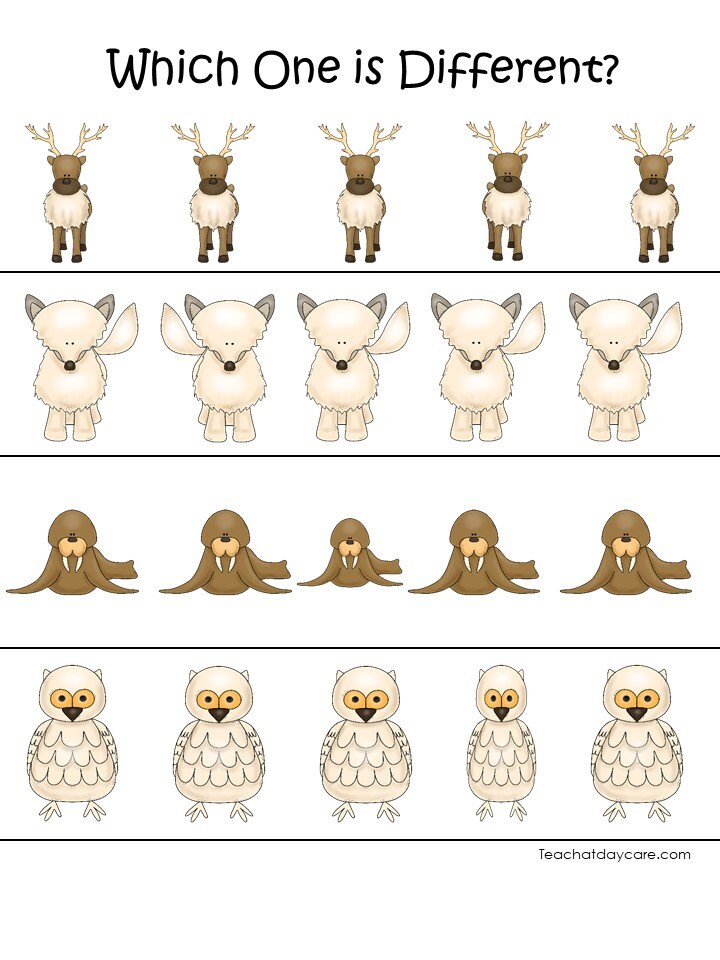 30 Printable Arctic Animals Preschool Educational Games Download. Games ...